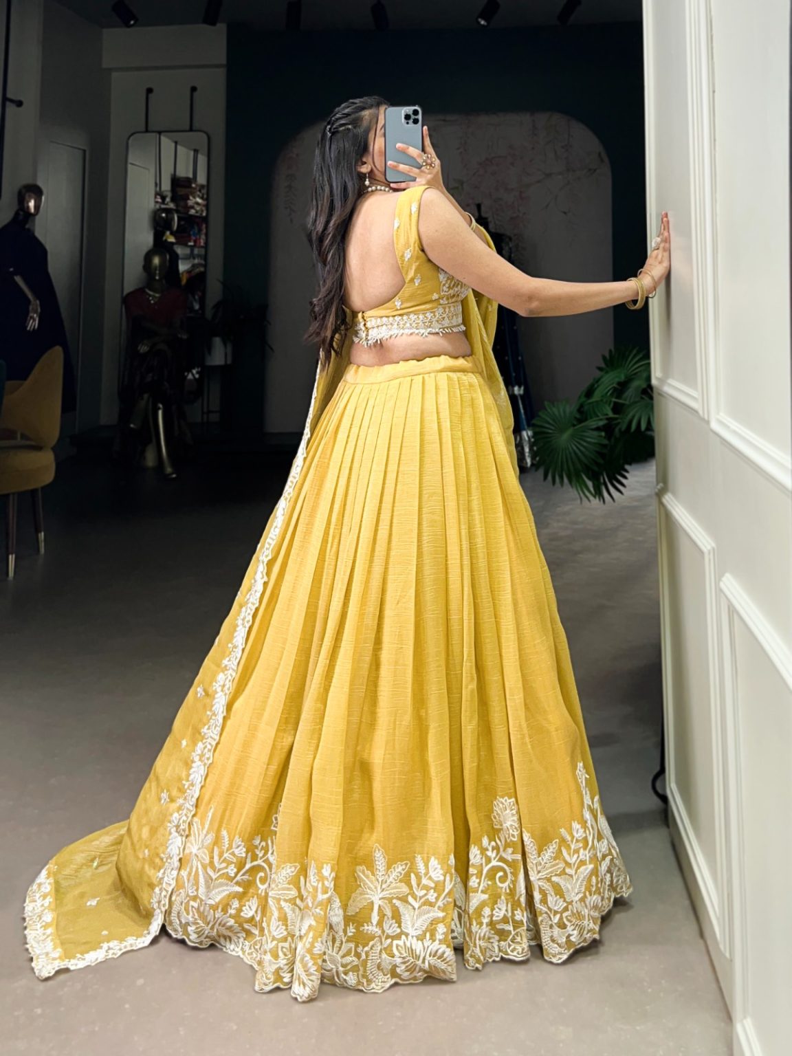 Yellow Color Beautiful Golden Glow and Embroidered Charm lehenga choli ...