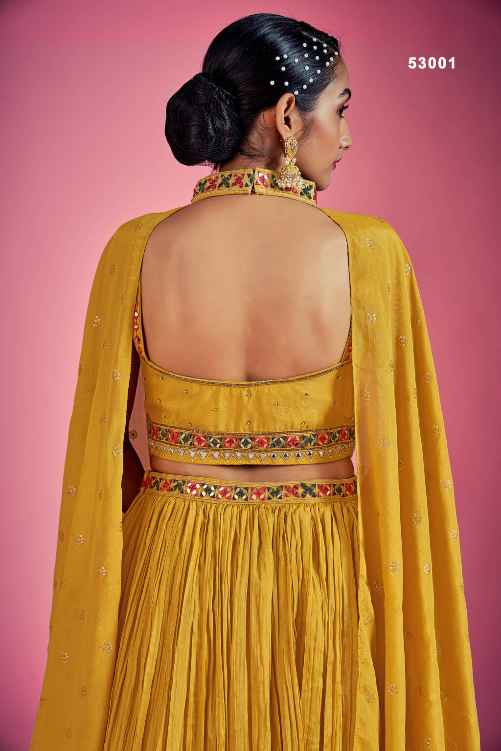 Mustard Embroidered Party Wear Lehenga Choli - Lehengas Designer Collection