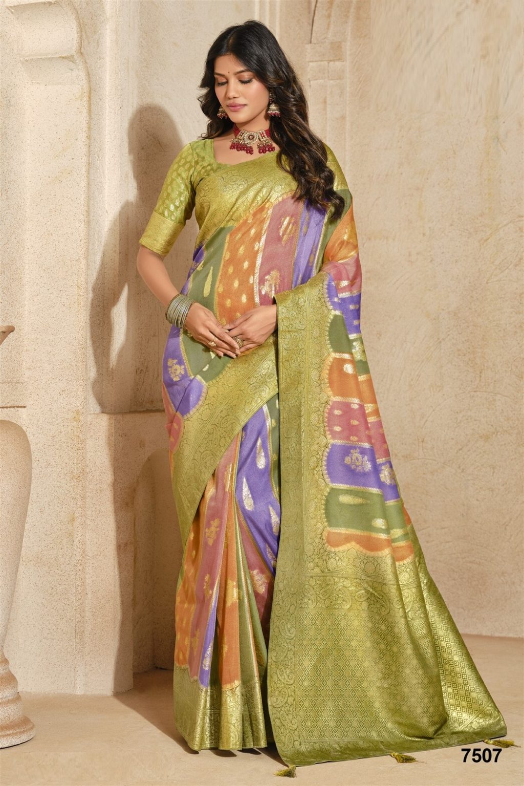 Beautiful Fancy Silk Saree For Wedding Function - Sarees Designer ...
